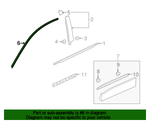 2018-2023 Chevrolet Traverse Bright Front Driver Side Door Window Upper ...