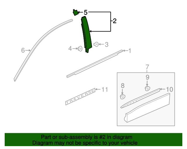 84419199 - Door Window Frame Applique 2018-2024 Chevrolet | AutoNation ...
