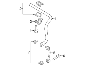 2004-2017 Volkswagen Touareg Stabilizer Bar 7P0-511-025-H | OEM Parts ...