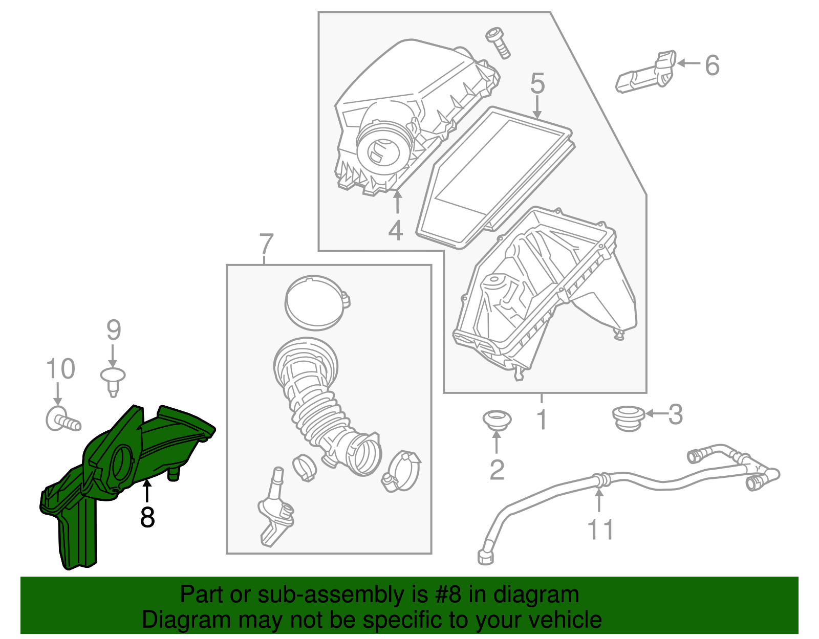 84221045 - Intake Air Duct 2019-2022 Chevrolet Malibu | Gateway Buick ...