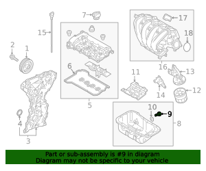 2019-2020 Toyota Yaris Oil Pan Drain Plug 90118-WBB26 | Toyota Parts Center