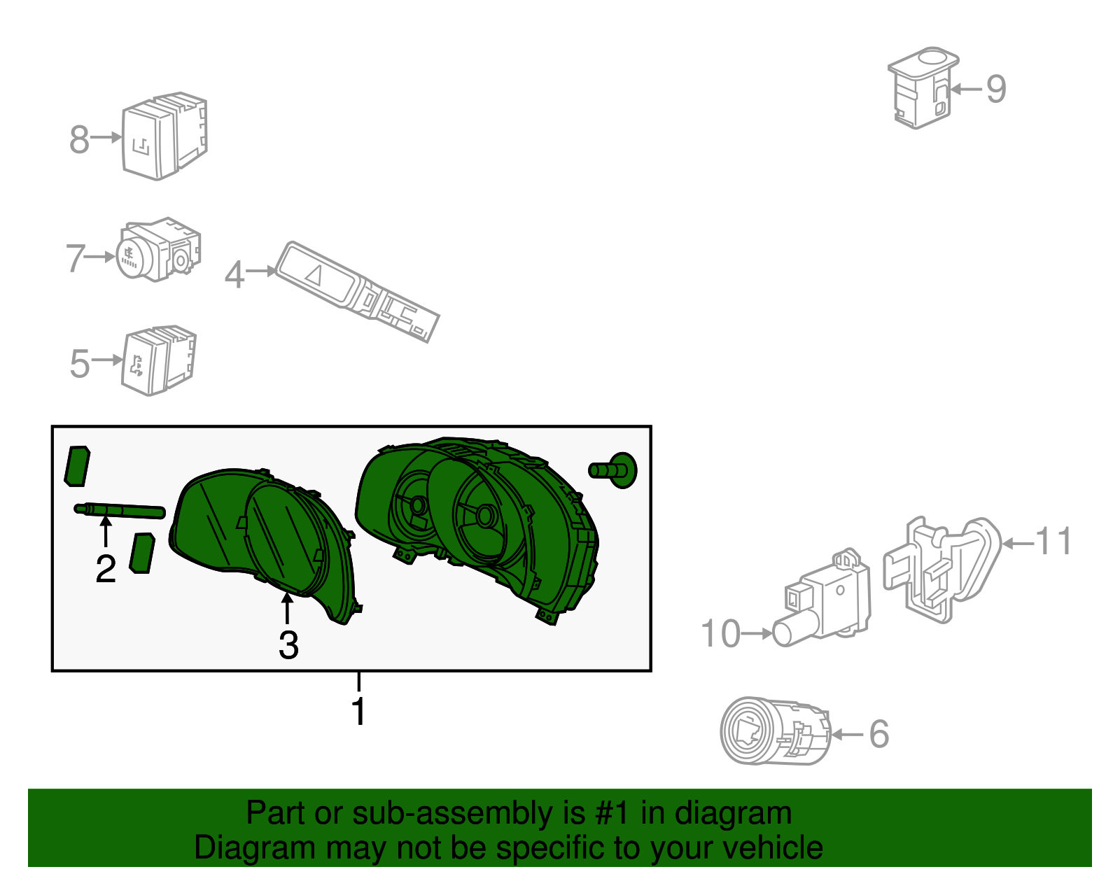 78100-THX-A12 - Meter Assembly Combination (Rewritable) - 2019 2020 Honda HR-V | Honda Parts Guys