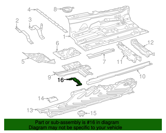 205-680-06-14 - Under Cover Bracket 2015-2023 Mercedes-Benz | Mercedes ...