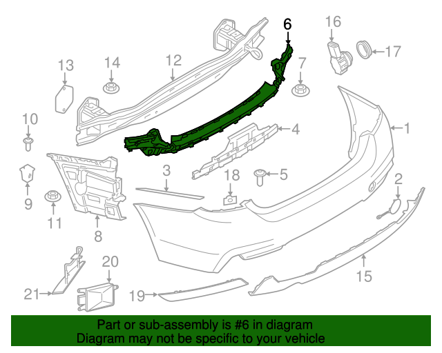 51127316350 - 2014-2020 BMW Center Support (51-12-7-316-350) | BMW of ...