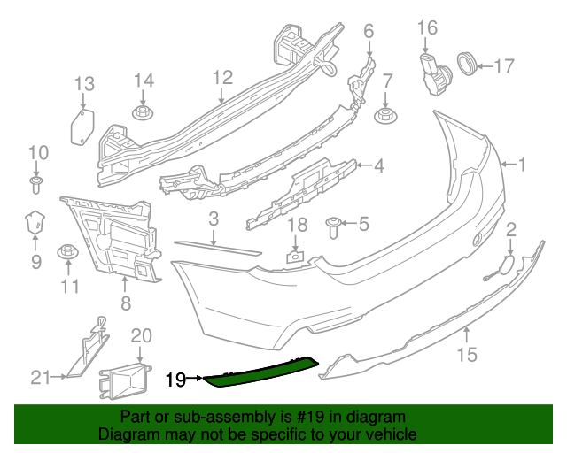 63147847233 - 2015-2020 BMW Reflector (63-14-7-847-233) | BMW of South ...
