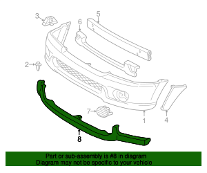 Genuine Toyota Upper Panel part# 53903-0C020 for 2001-2004 Toyota ...