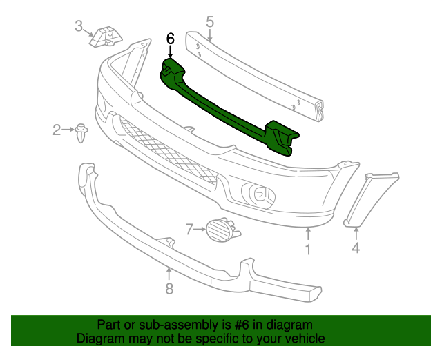 52611-0C010 - Absorber - 2001-2004 Toyota Sequoia | OEM Genuine Toyota ...