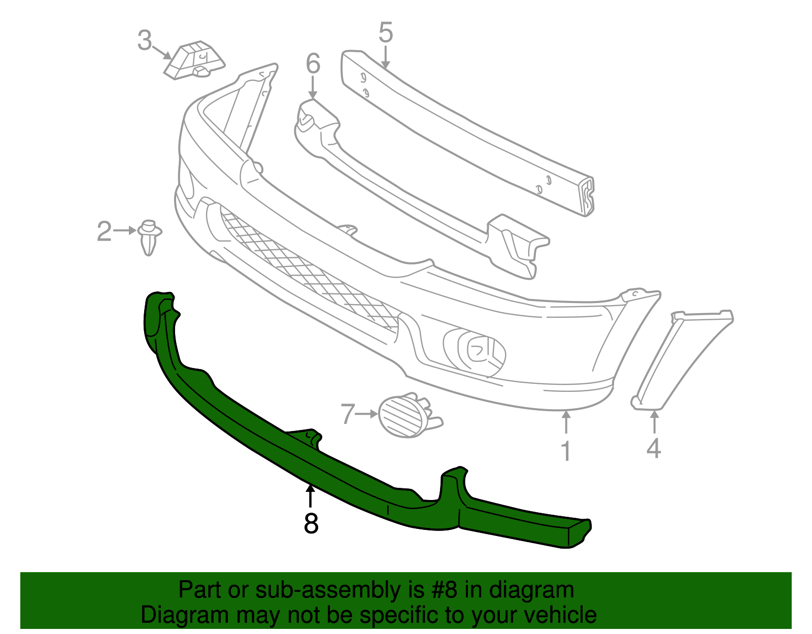 Genuine Toyota Upper Panel part# 53903-0C020 for 2001-2004 Toyota ...
