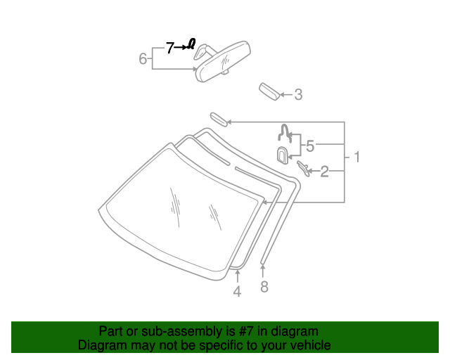 1998-2014 Subaru Mirror Inside Retainer Spring 92031FC020 | Subaru ...