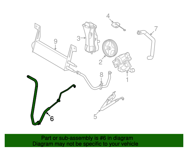 7C3Z-3A713-C - Power Steering Return Hose - 2008-2010 Ford | Lasco Auto ...
