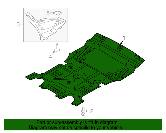 2015-2018 Porsche Macan Front Shield 95B-863-821-B | OEM Parts Online