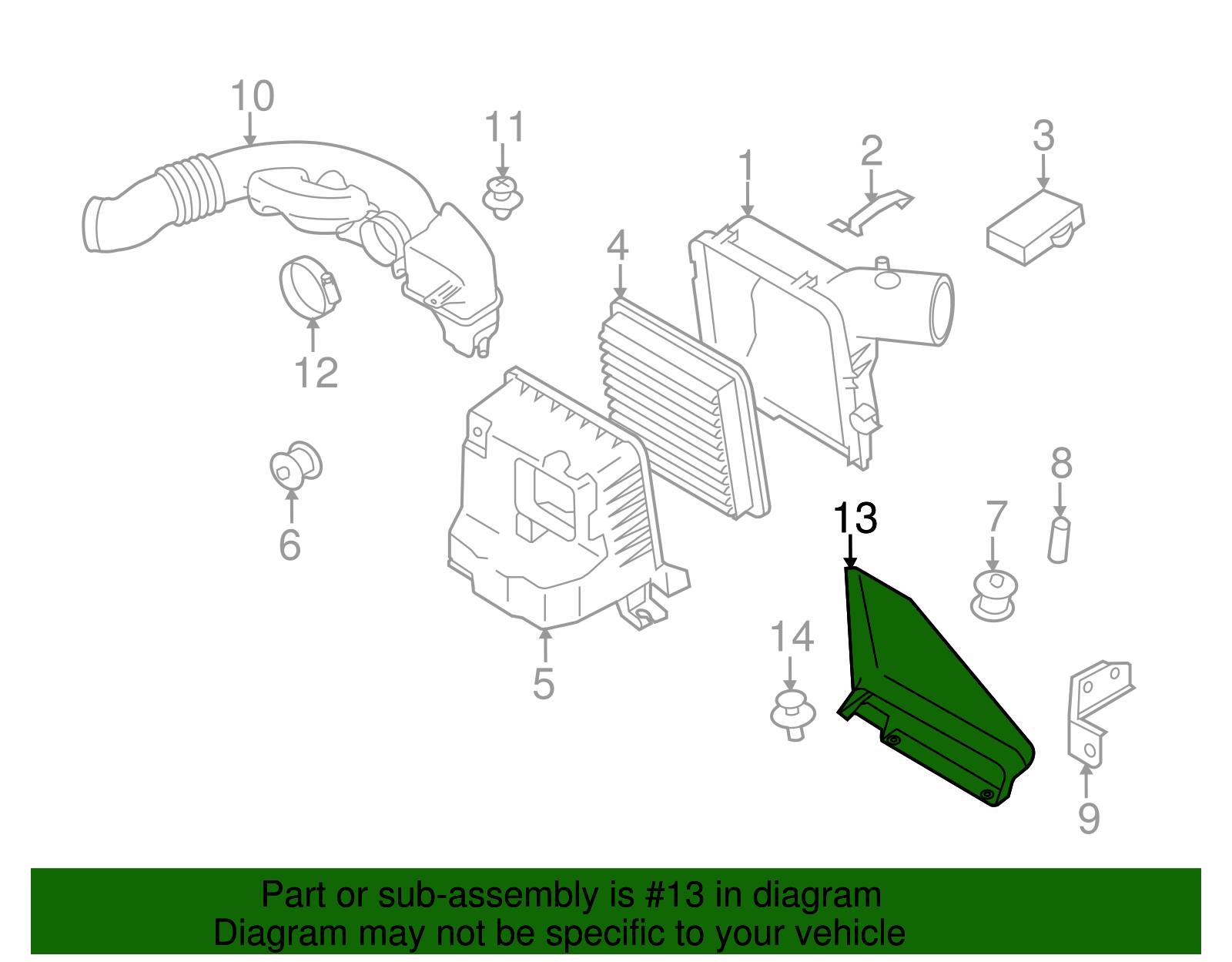 46012FJ000 - Inlet Duct - 2012-2020 Subaru | World OEM Parts Subaru