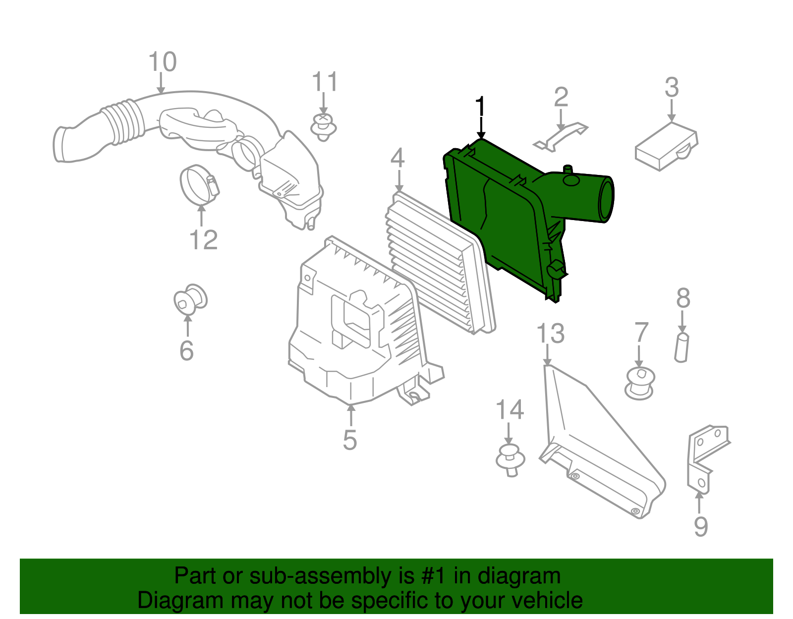 46051FG000 - 2010-2017 Subaru - Upper Case | OEM Subaru Parts Center