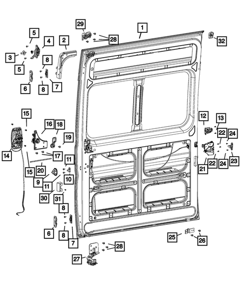 Sliding Cargo Door for 2015 Ram ProMaster 2500 | MOPAR Dodge Parts