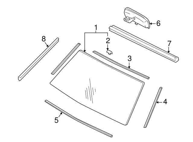 75533-60031 - Reveal Molding - 1998-2007 Lexus LX470 | DiscMonster