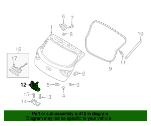 81230-G3000 - Latch Assembly 2018-2020 Hyundai Elantra GT ...