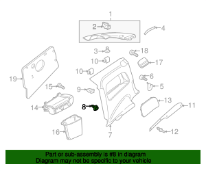 2008-2015 Audi Door Trim Panel Clip 8P0-868-243 | Audi USA Parts