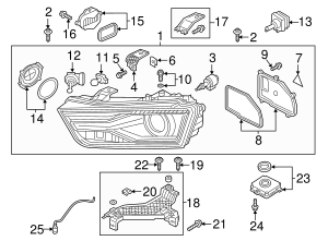 8U0-941-043-E - Headlamp Assembly 2016-2018 Audi | Audi OEM Parts