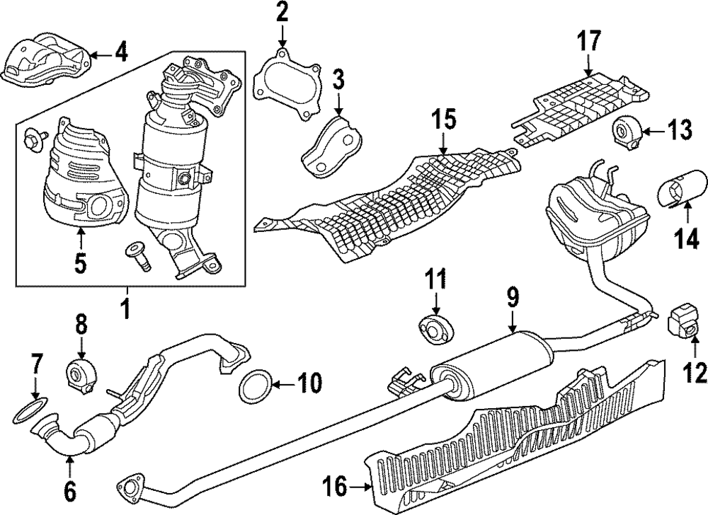 74628-3W0-A00 - 2023-2025 Honda HR-V - Heat Deflector | Genuine Honda Parts