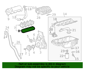 2014-2025 GM Valve Cover Gasket 12619787 GM | GMPartsDirect.com