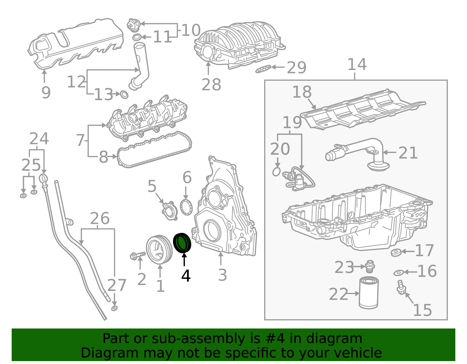 2014-2024 GM Crankshaft Rear Oil Seal 12665076 GM | GMPartsDirect.com