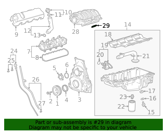 2014-2025 GM Engine Intake Manifold Gasket 12626354 GM | GMPartsDirect.com