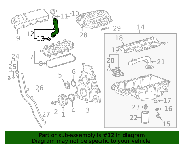 2019-2024 GM Oil Filler Tube 12691785 GM | GMPartsDirect.com