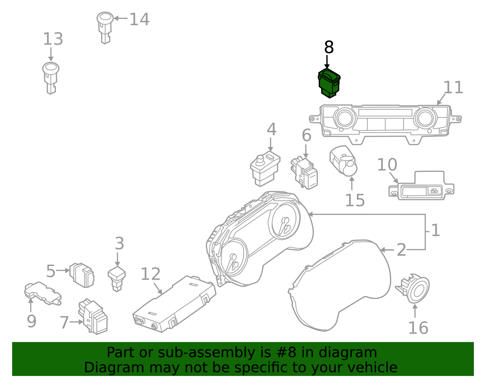 2013-2024 Nissan Lock Switch 25380-3TA0A | Boro Nissan Parts