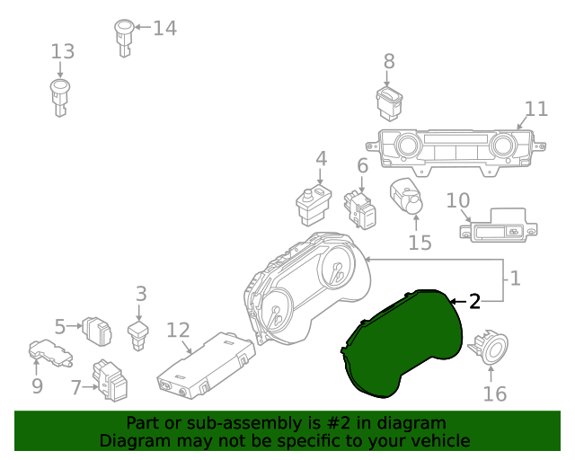 24813-4RA0A - Cluster Lens 2016-2023 Nissan Maxima | Nissan Parts ...