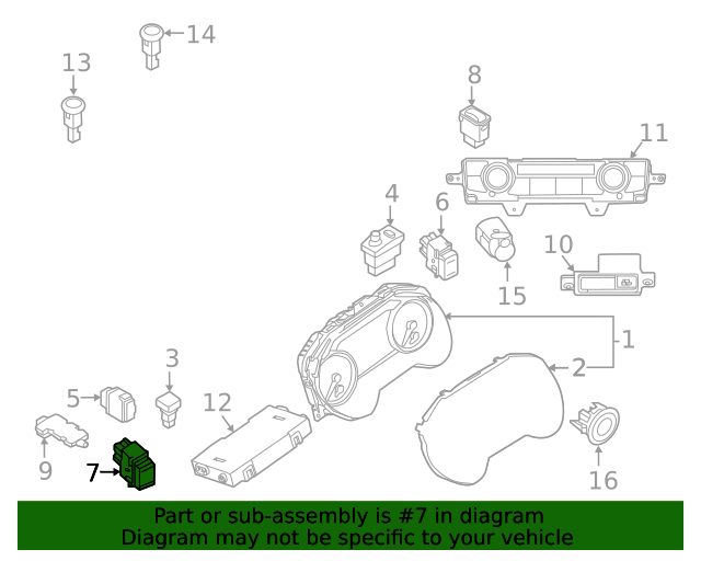 2016-2020 Nissan Maxima Switch 25388-4RA0A | TascaParts.com