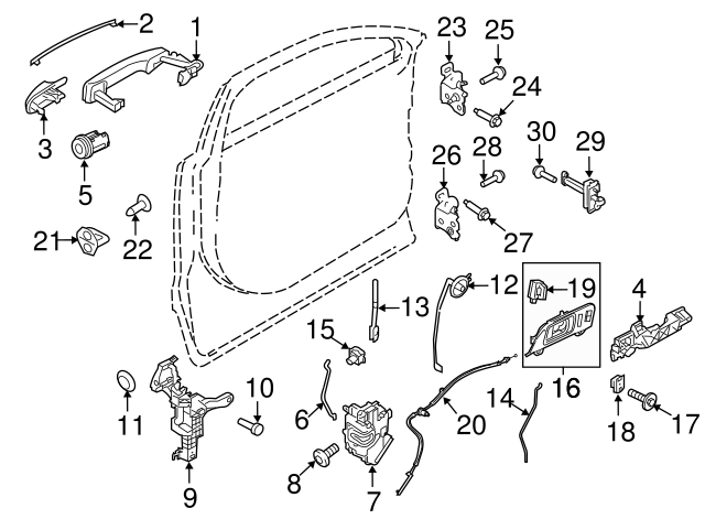 2009-2019 Ford Upper Hinge 8A5Z-5422801-A | OEM Parts Online