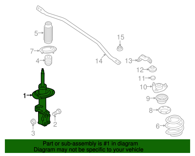 54661-2M100 - Strut - 2010 2011 Hyundai Genesis Coupe | Joseph Airport ...