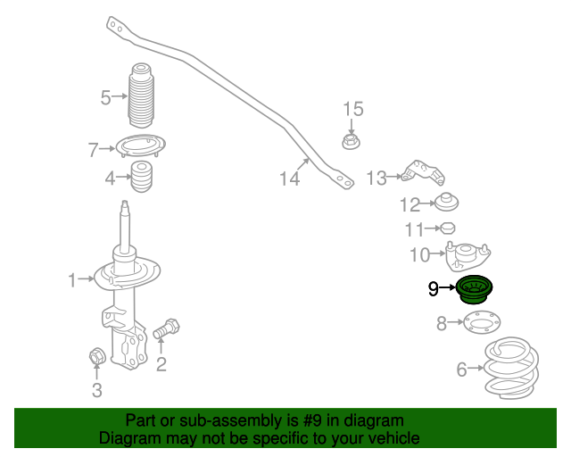 54612-2P000 - Suspension Strut Bearing 2010-2016 Hyundai ...
