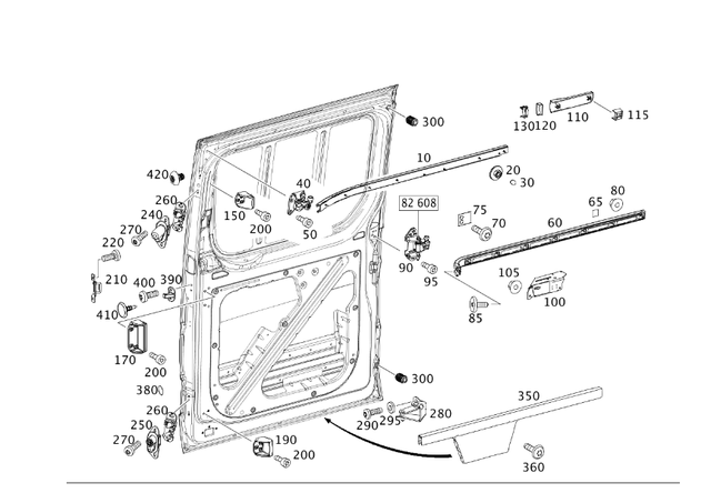 2010-2021 Mercedes-Benz Guide Rail 9067660200 | Mercedes-Benz Parts