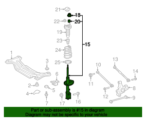 48540-09551 - Strut - 2012-2013 Toyota Camry | OEMGenuineParts.com