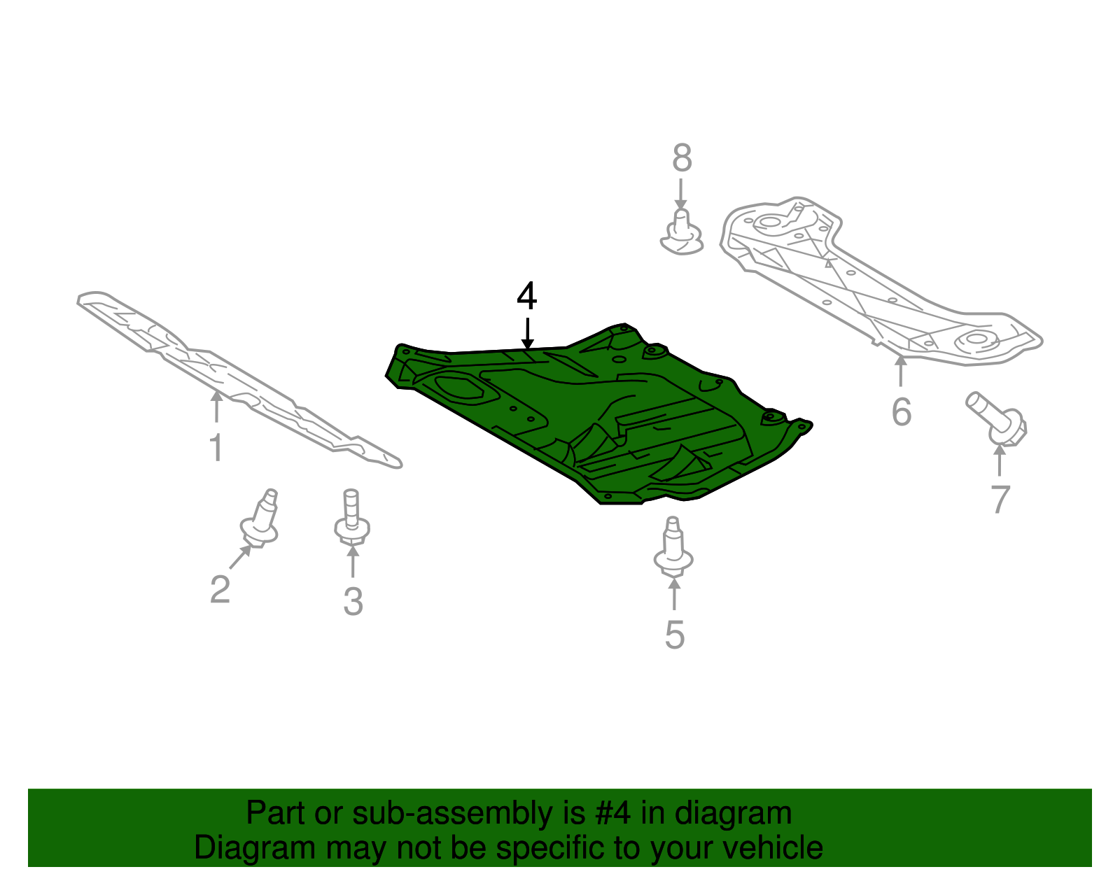 51440-0E041 - Center Shield - 2008-2013 Toyota Highlander | Nucar ...