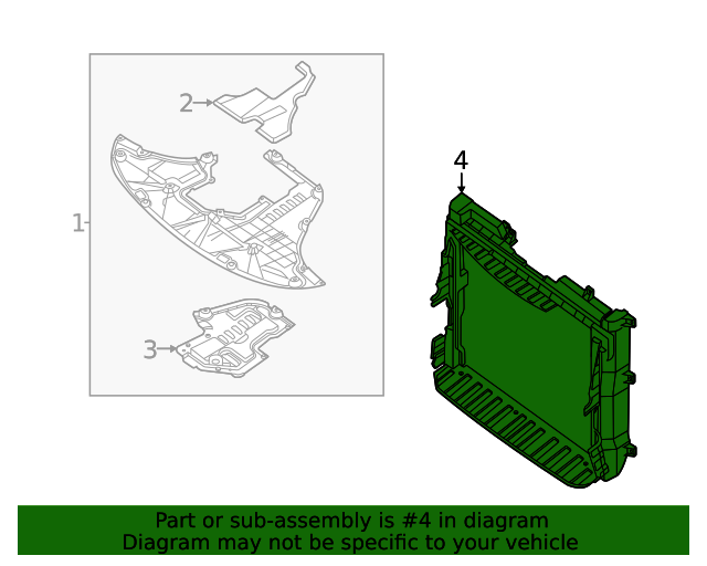 2021-2022 Kia Sorento Radiator Support Air Deflector 29135-R5700 ...