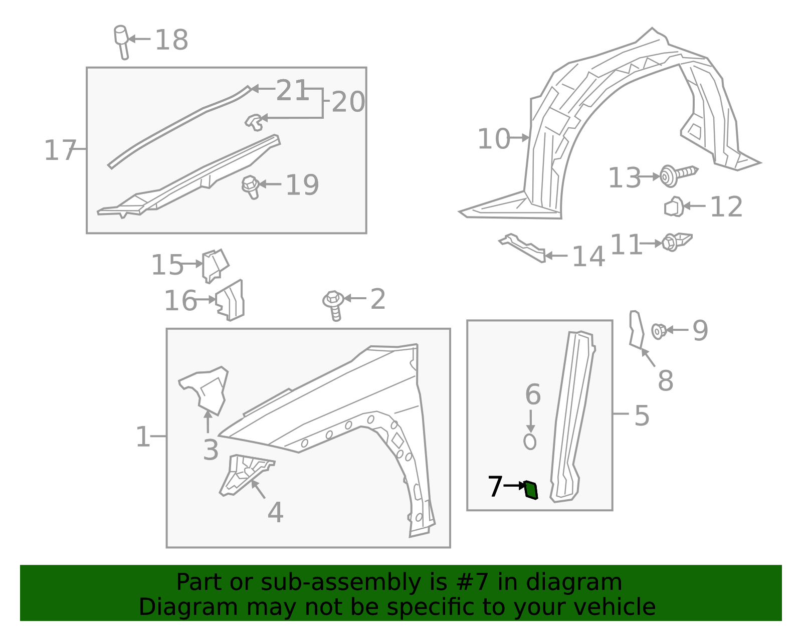 53857-12010 - Rear Seal Lower Clip For 2015-2025 Lexus | Lexus OE Parts