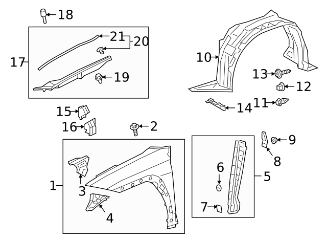 53805-76020 - Fender Liner 2019-2024 Lexus | Longo Lexus Parts