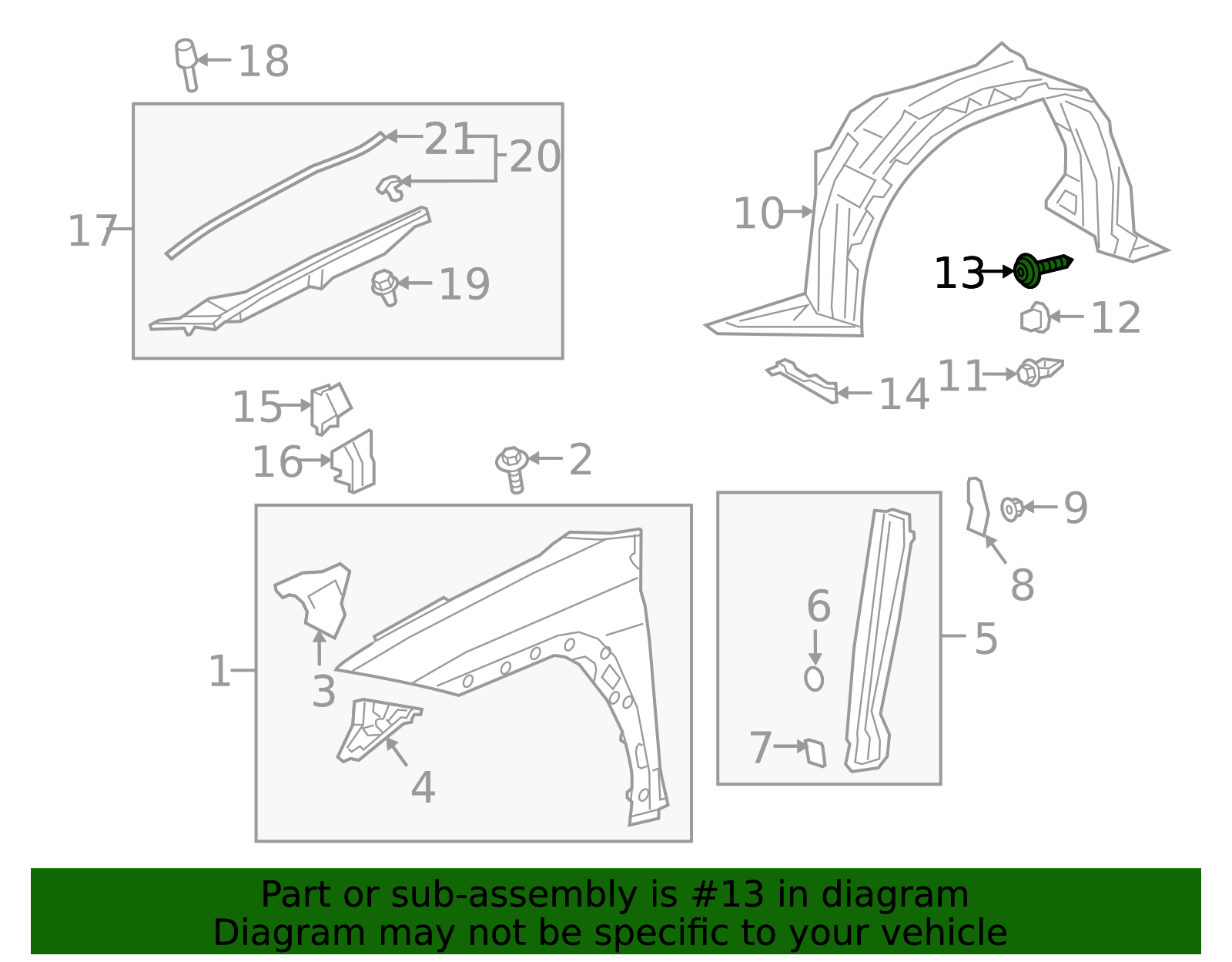 2015-2025 Lexus Wheel Opening Molding Screw 90159-60625 | OEM Parts Online