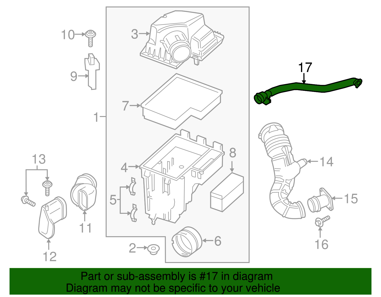 2018-2019 Ford Motorcraft™ PCV Valve Hose kcv355 | TascaParts.com