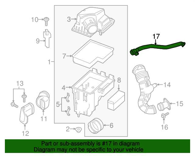 2018-2019 Ford Hose Assembly JK4Z-6A664-A | TascaParts.com