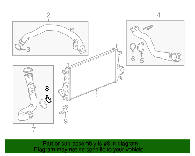 2011-2016 Buick Intercooler Inlet Air Tube Adapter Seal 13265351 GM ...