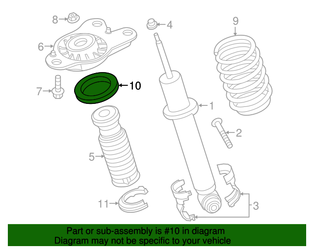 Genuine BMW 33-53-6-852-240 | Upper Pad | FREE Shipping on Most Orders ...