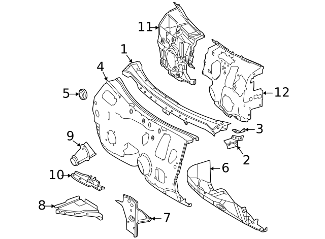 223-682-55-00 - Engine Compartment Insulation 2021-2023 Mercedes-Benz ...