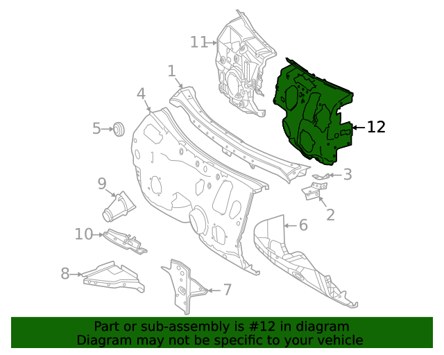223-682-55-00 - Engine Compartment Insulation 2021-2023 Mercedes-Benz ...