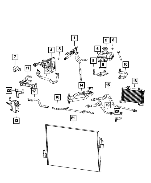 2018-2023 Dodge Auxiliary Low Temperature Cooler 68318329AA | Mopar eStore