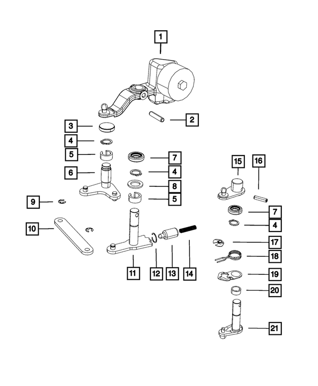 2007-2017 Mopar Crossover Lever 5189983AA | Mopar Estores