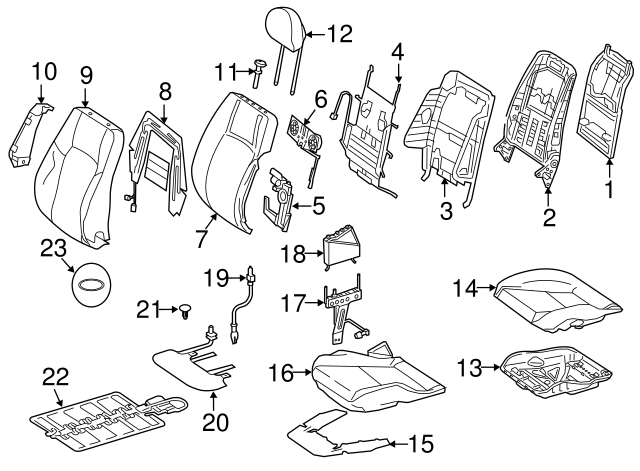 212-870-30-10 - Air Bag Seat Sensor Mat 2013-2018 Mercedes-Benz ...