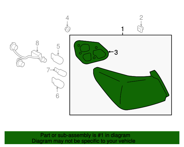 2014-2016 Subaru Impreza Tail Lamp 84912FJ191 | OEM Parts Online
